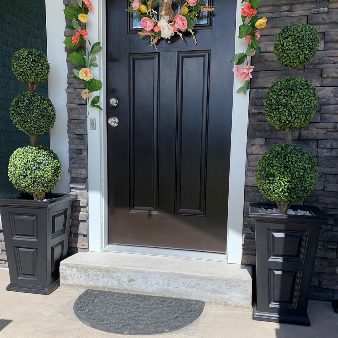 4' Artificial Boxwood Topiary Tree – 3rd Street Inn Greenery