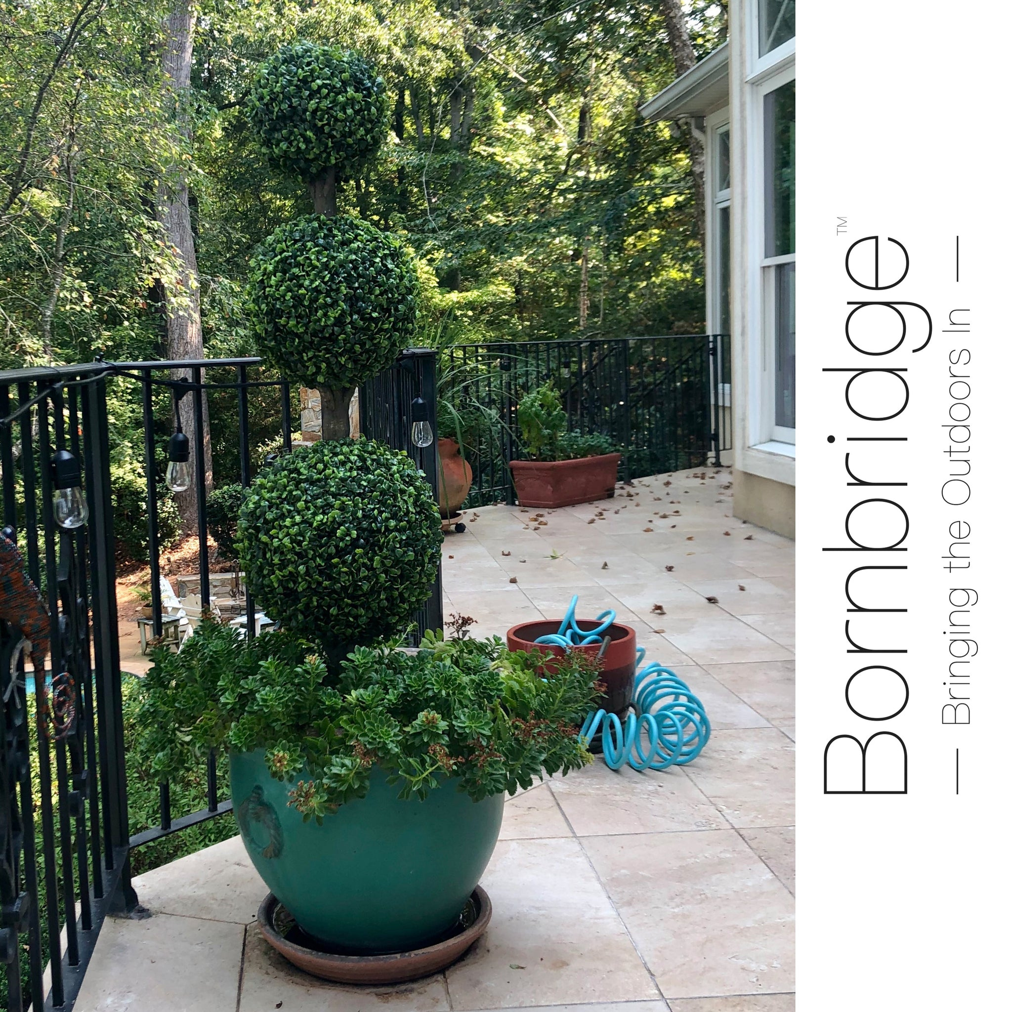 4' Artificial Boxwood Topiary Tree – 3rd Street Inn Greenery